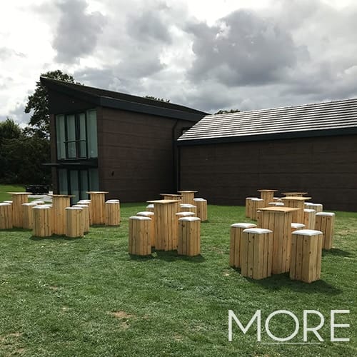 Rustic Poseur Table Hire - More Production Ltd